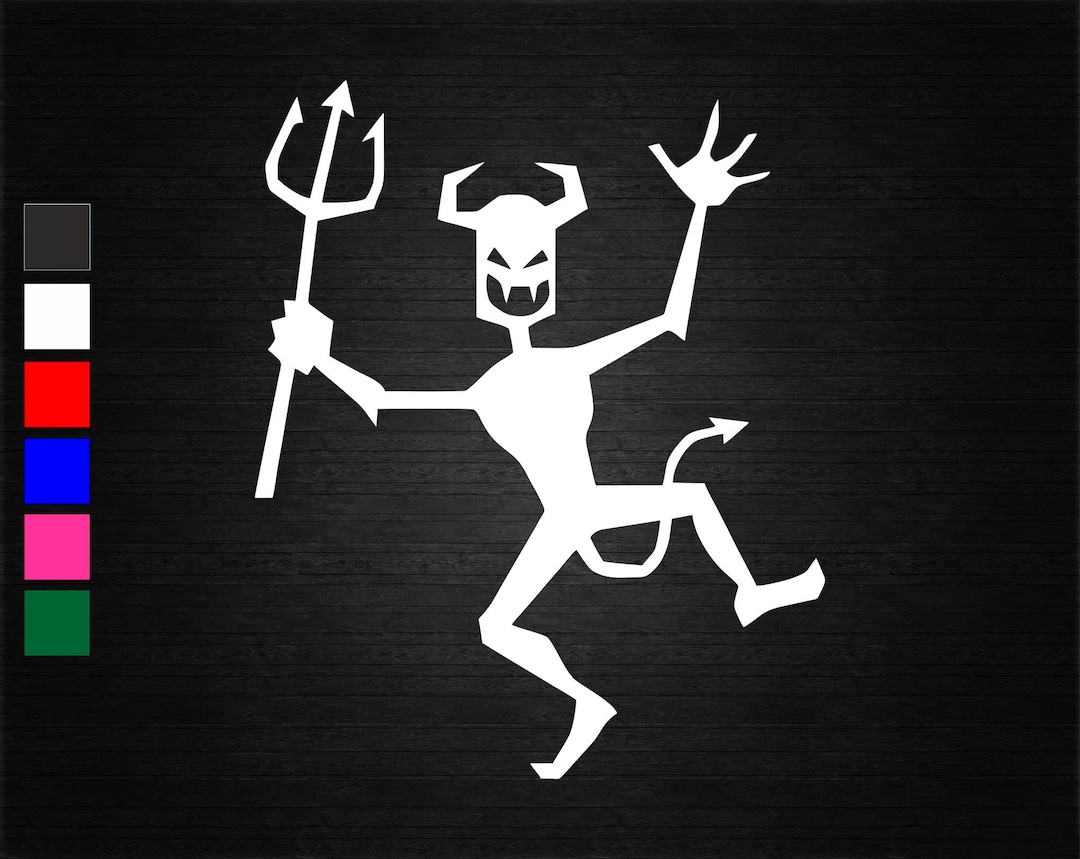 Devil Vinyl Decal Sticker Wall Door Window Car Van Bike Lorry Home ...