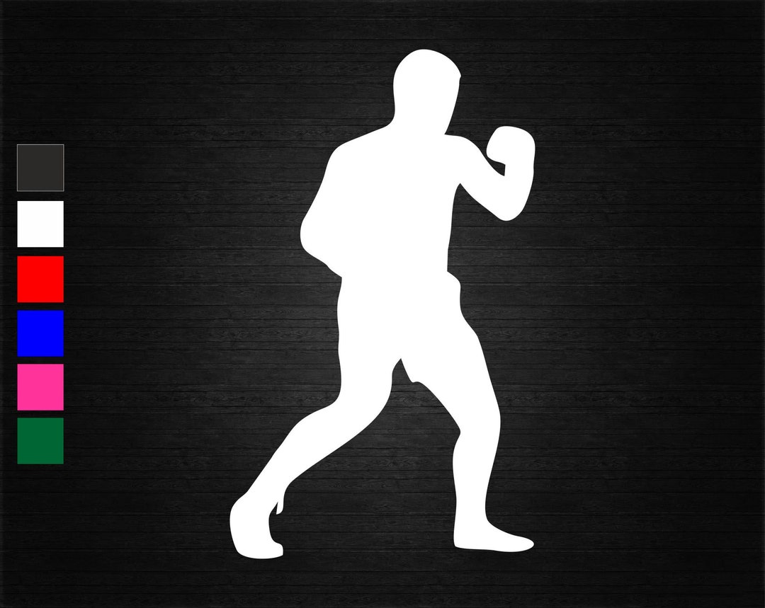 Boxing Boxer Sport Vinyl Decal Sticker Wall Door Window Car Van Bike ...