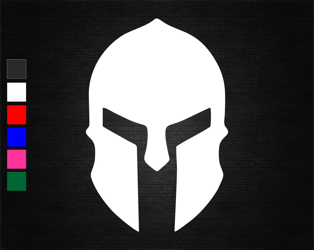 Spartan Helmet Vinyl Decal Sticker Wall Door Window Car Van Bike Lorry ...