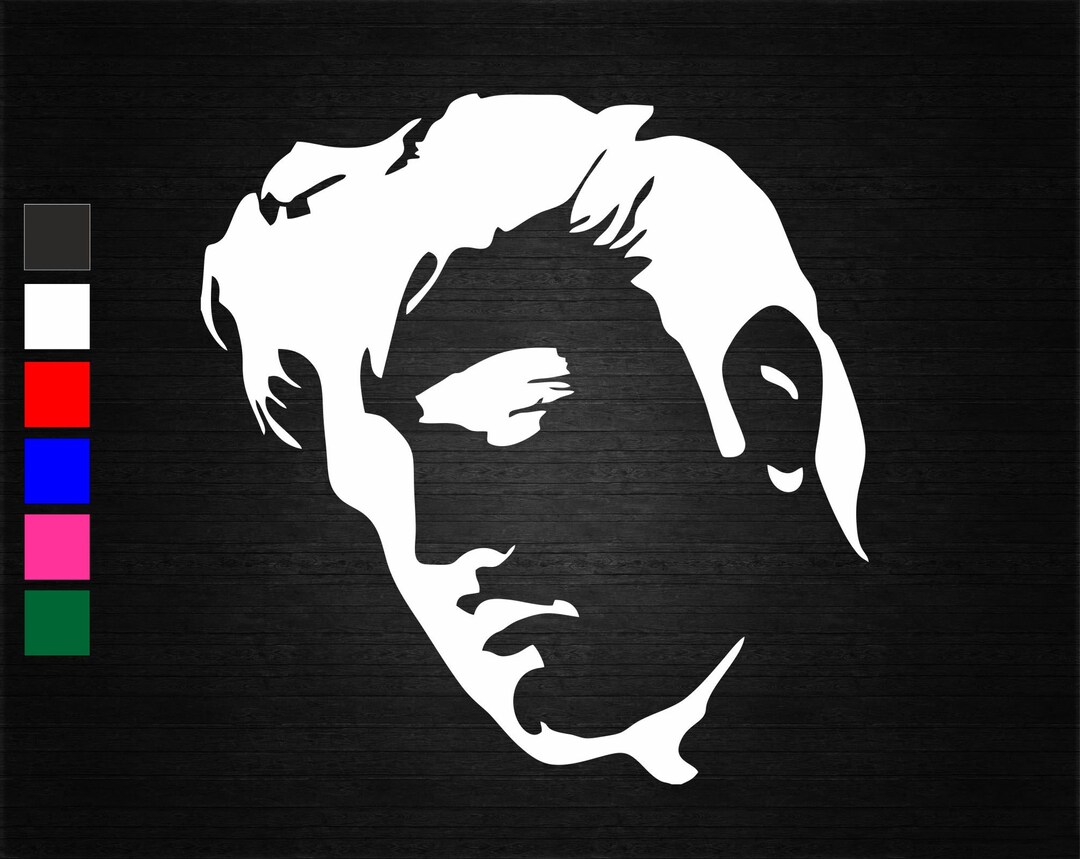 Elvis Presley Face Vinyl Decal Sticker Wall Door Window Car Van Bike ...