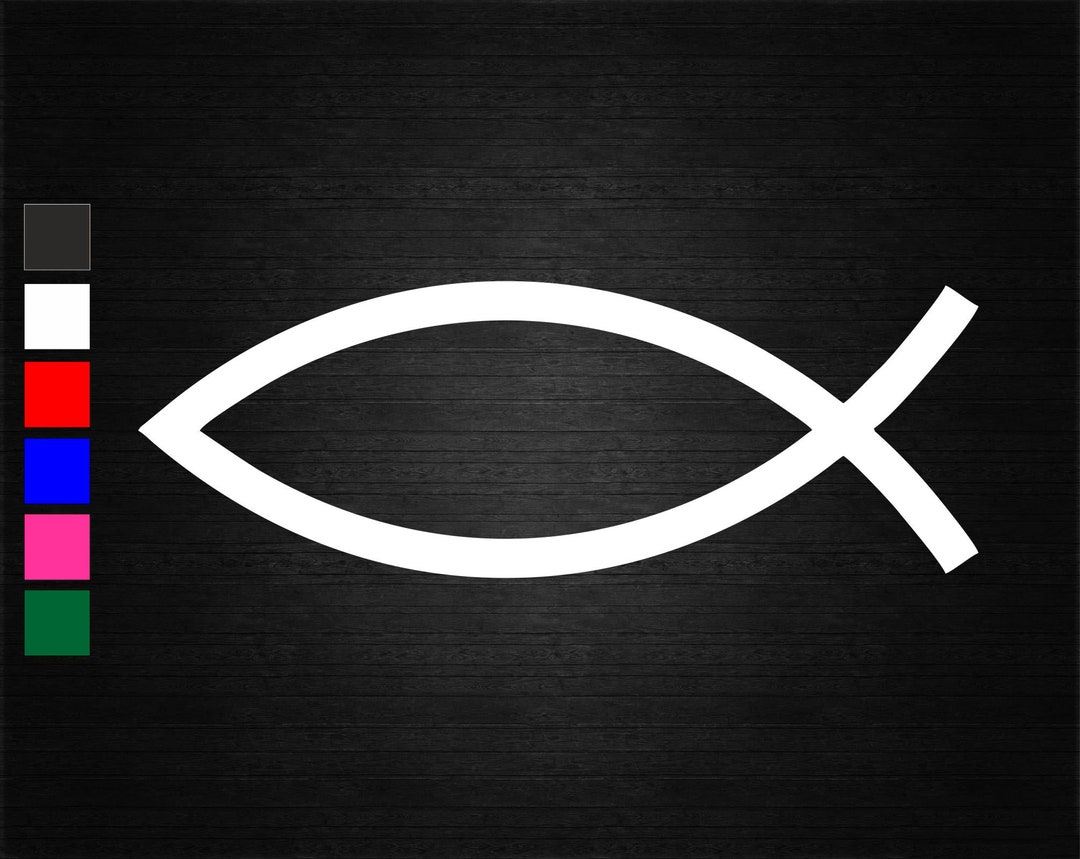 Christian Fish Church Vinyl Decal Sticker Wall Door Window Car Van Bike ...