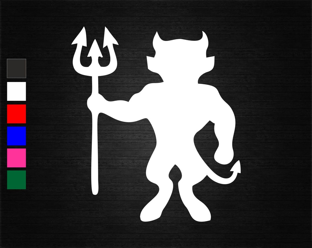 Devil Vinyl Decal Sticker Wall Door Window Car Van Bike Lorry Home ...