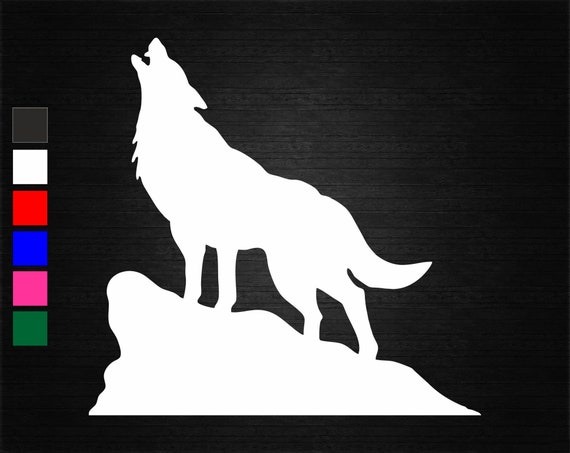 Wolf Howling Vinyl Decal Sticker Wall Door Window Car Van Bike | Etsy