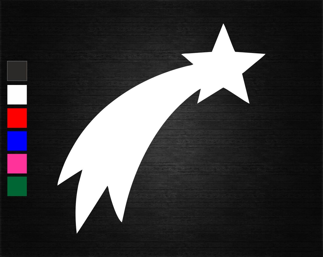 Shooting Star Vinyl Decal Sticker Wall Door Window Car Van Bike Lorry ...