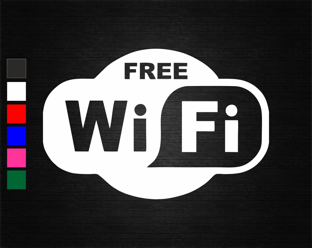 Free Wifi Shop Cafe Pub Restaurant Vinyl Decal Sticker Wall Door Window ...