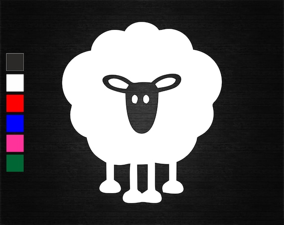 Sheep farm animal vinyl decal sticker wall door window car van | Etsy