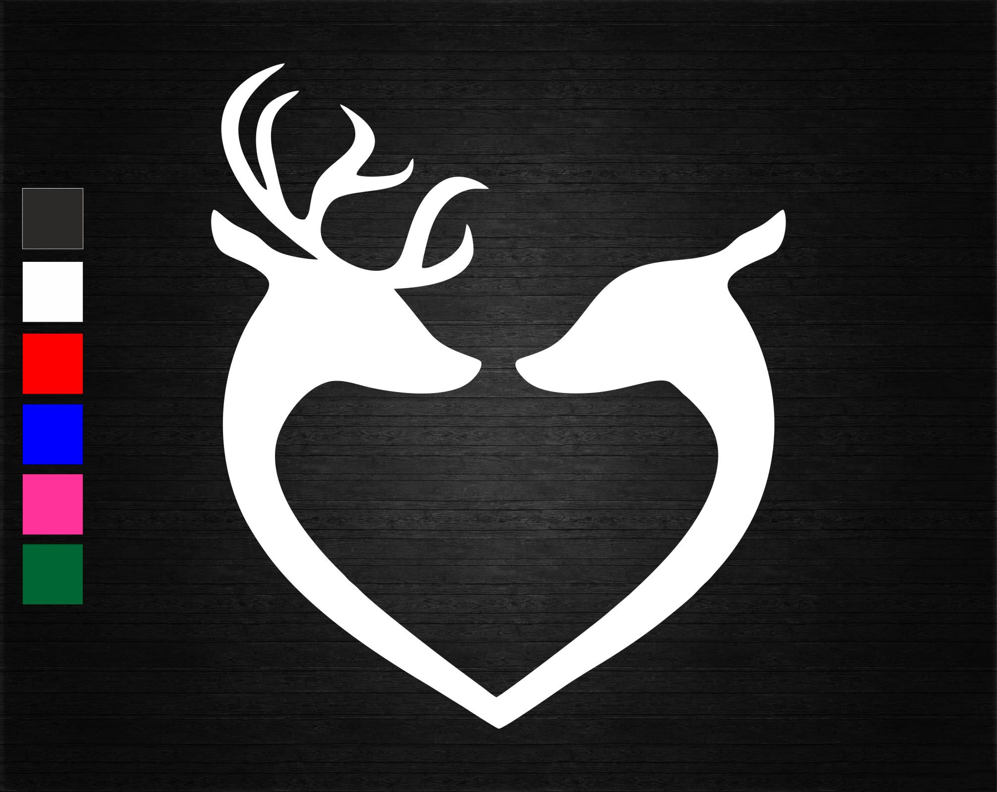 Buck And Doe Heart Wallpaper