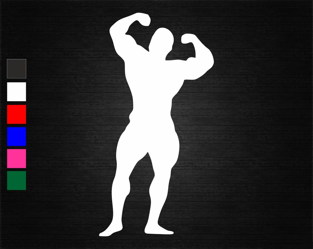Bodybuilder Gym Muscles Vinyl Decal Sticker Wall Door Window Car Van ...