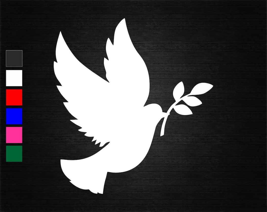 Dove Bird Peace Vinyl Decal Sticker Wall Door Window Car Van Bike Lorry ...