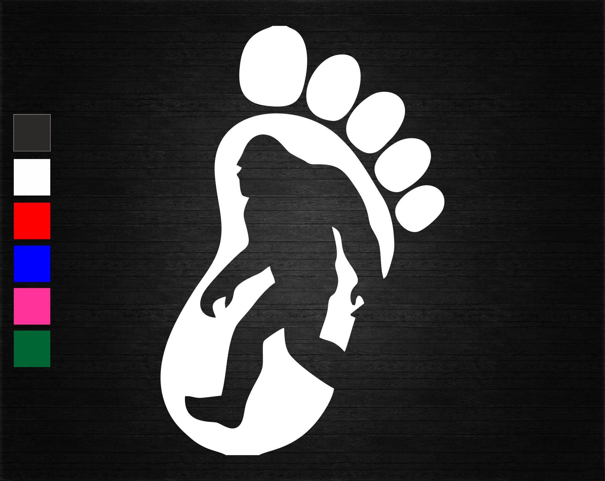 Bigfoot Vinyl Decal Sticker Wall Door Window Car Van Bike Lorry Home ...