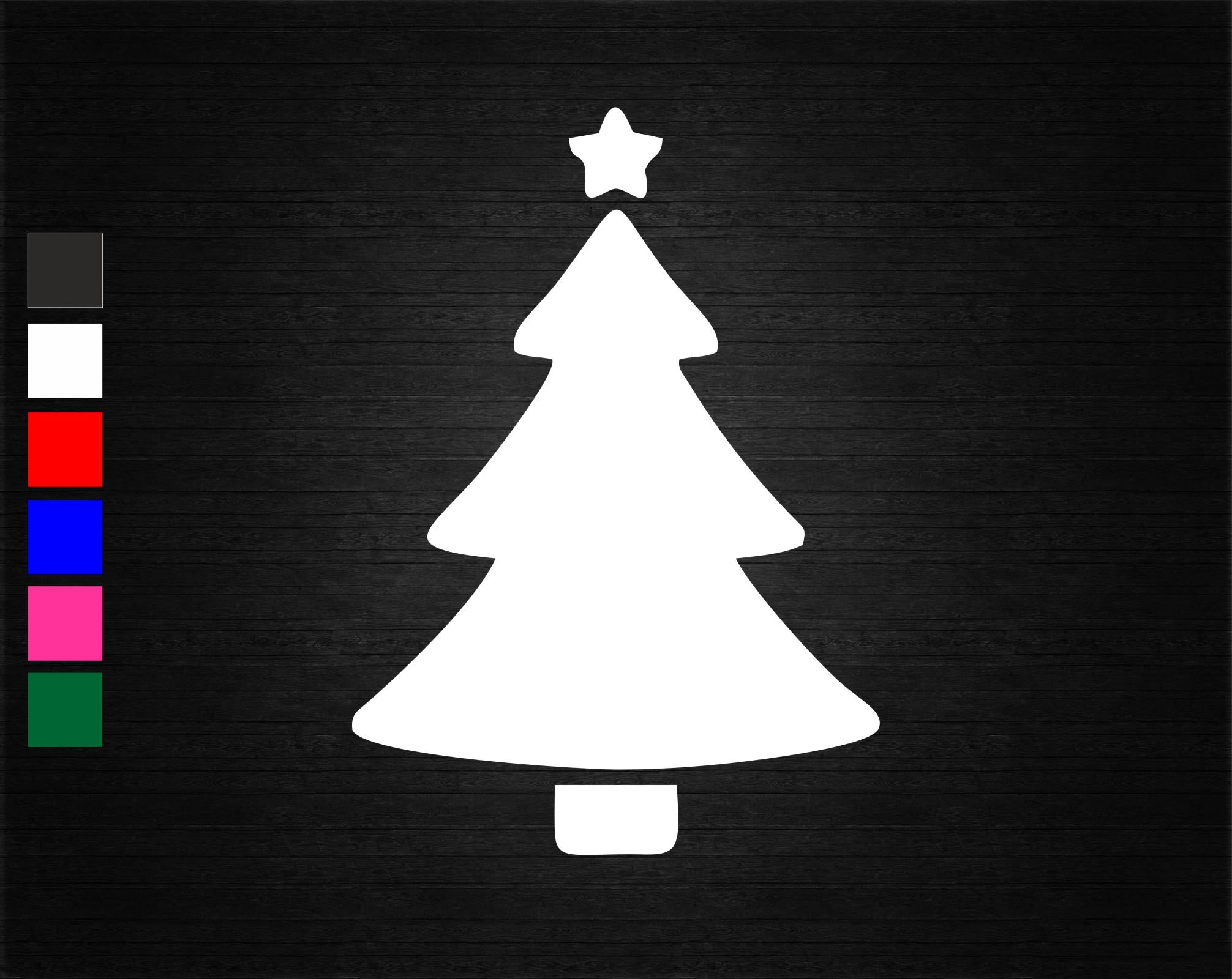 Christmas Tree Vinyl Decal Sticker Wall Door Window Car Van - Etsy