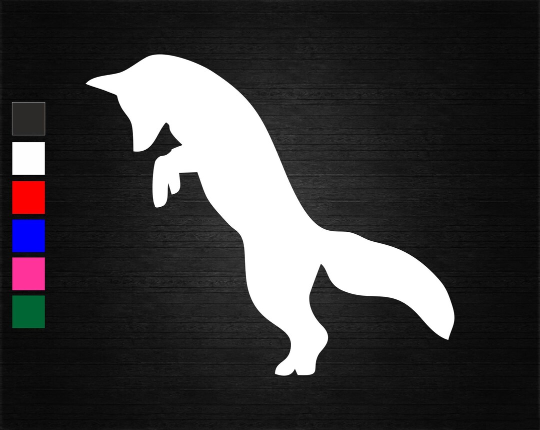Fox Jumping Wildlife Vinyl Decal Sticker Wall Door Window Car Van Bike ...
