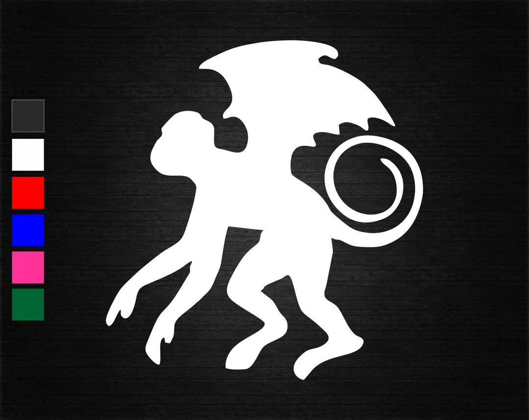 Flying Monkey Vinyl Decal Sticker Wall Door Window Car Van Bike Lorry ...