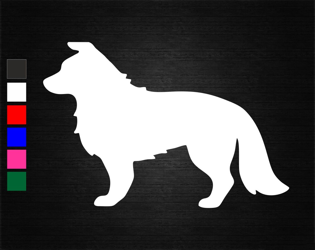 Border Collie Dog Breed Pet Vinyl Decal Sticker Wall Door Window Car ...