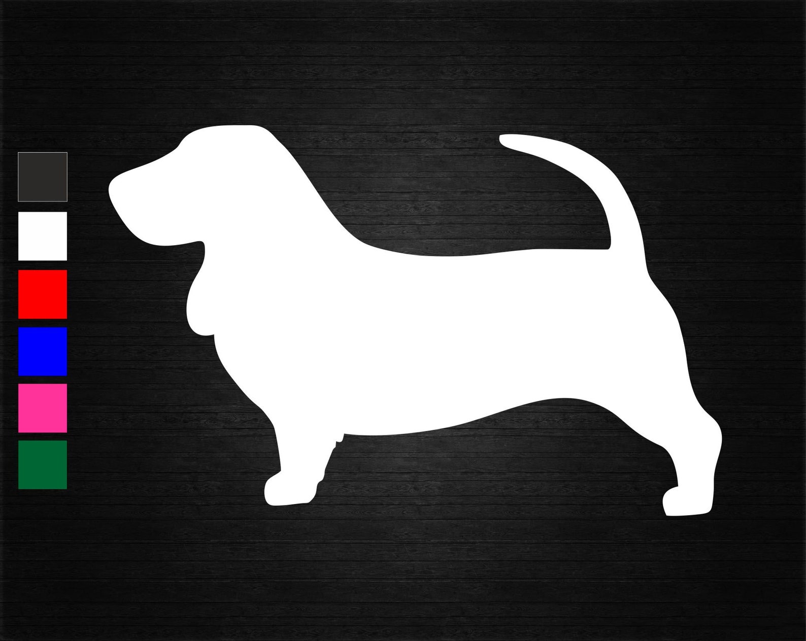 Basset Hound Dog Breed Pet Vinyl Decal Sticker Wall Door - Etsy