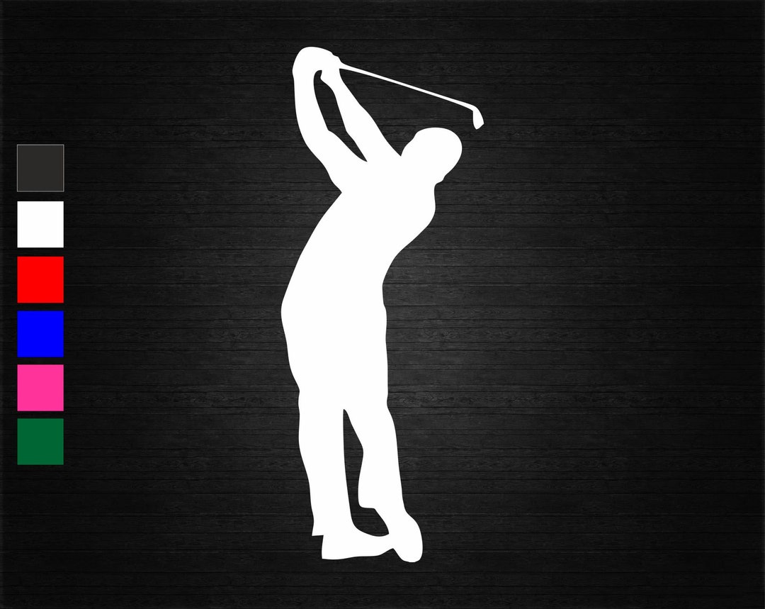 Golfer Golf Sport Vinyl Decal Sticker Wall Door Window Car Van Bike ...