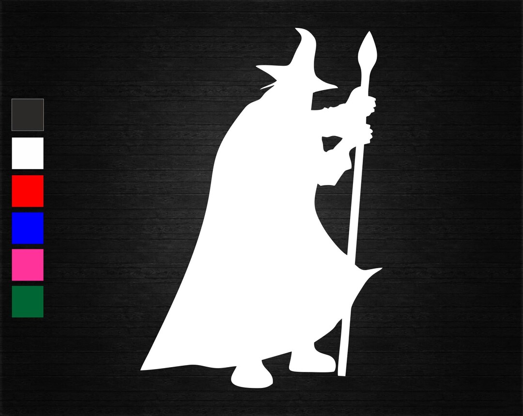 Wizard Magician Vinyl Decal Sticker Wall Door Window Car Van Bike Lorry ...
