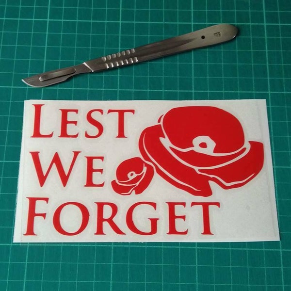 Lest We Forget Car Decal - Etsy