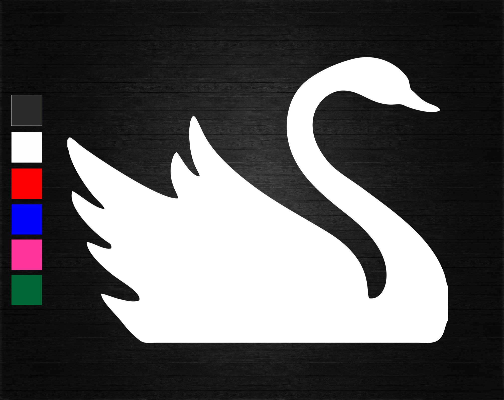 Swan Bird Wildlife Vinyl Decal Sticker Wall Door Window Car | Etsy