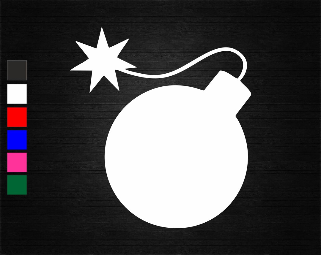 Bomb Vinyl Decal Sticker Wall Door Window Car Van Bike Lorry Home ...