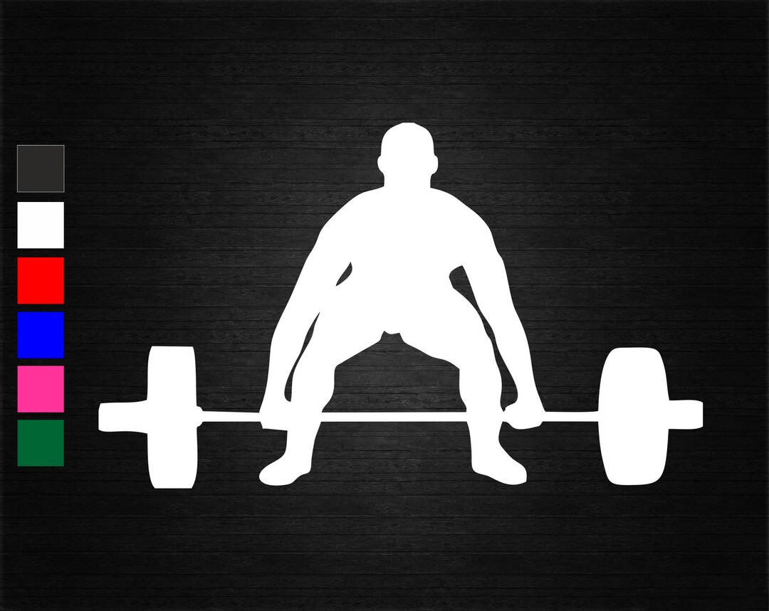 Weightlifter Weightlifting Gym Vinyl Decal Sticker Wall Door Window Car ...