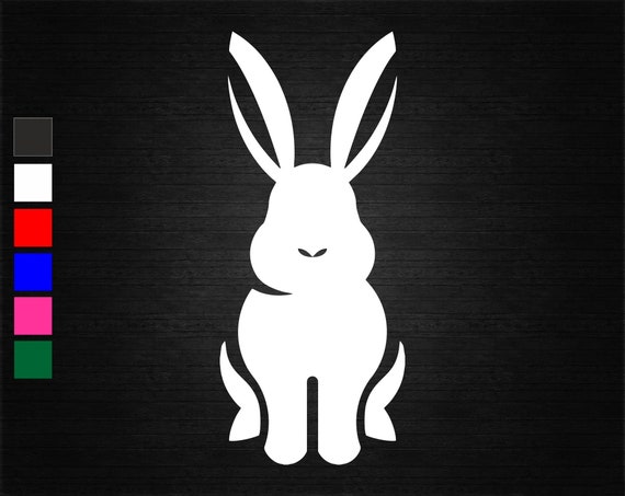 Rabbit Bunny Vinyl Decal Sticker Wall Door Window Car Van Bike | Etsy