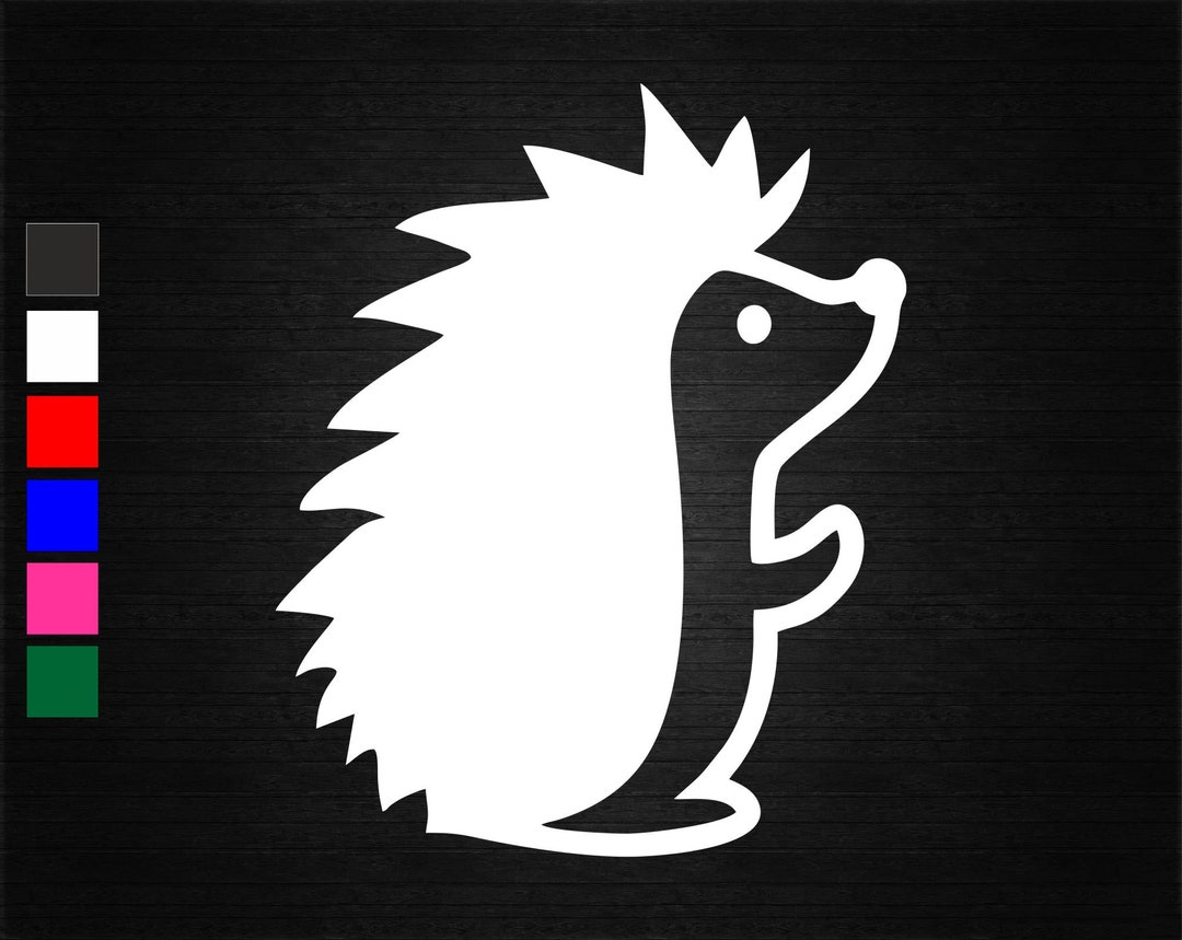 Hedgehog Cute Vinyl Decal Sticker Wall Door Window Car Van Bike Lorry ...