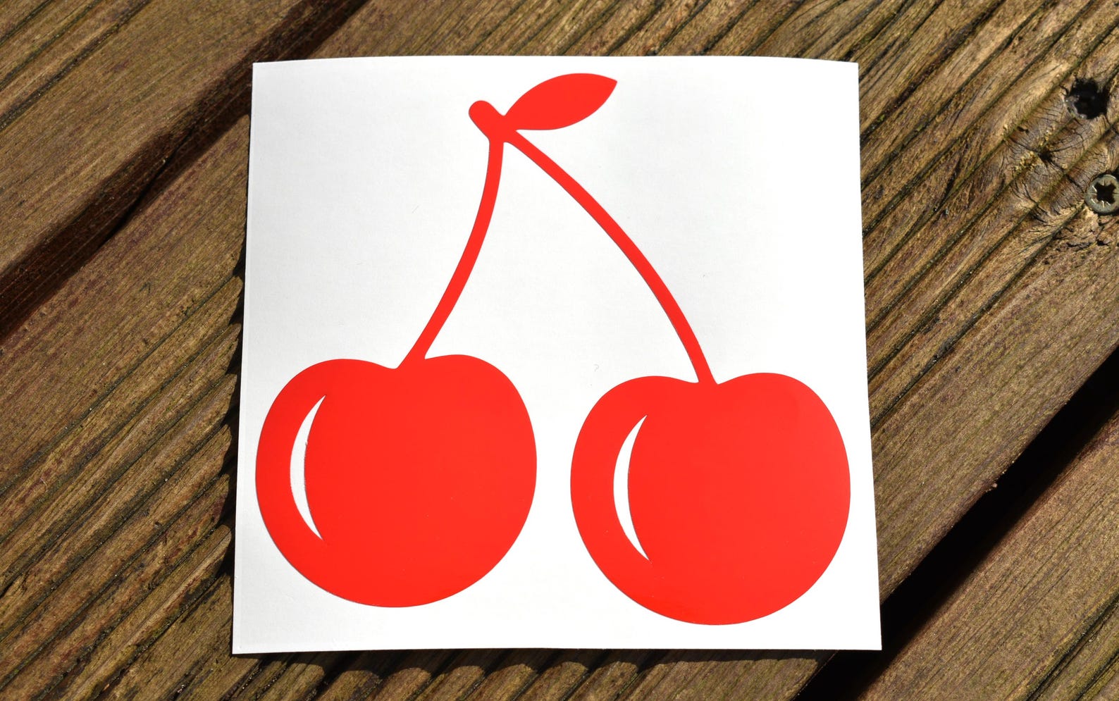 Cherries Fruit Food Vinyl Decal Sticker Wall Door Window Car Van Bike ...