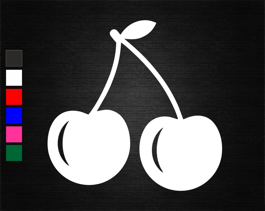 Cherries Fruit Food Vinyl Decal Sticker Wall Door Window Car Van Bike ...
