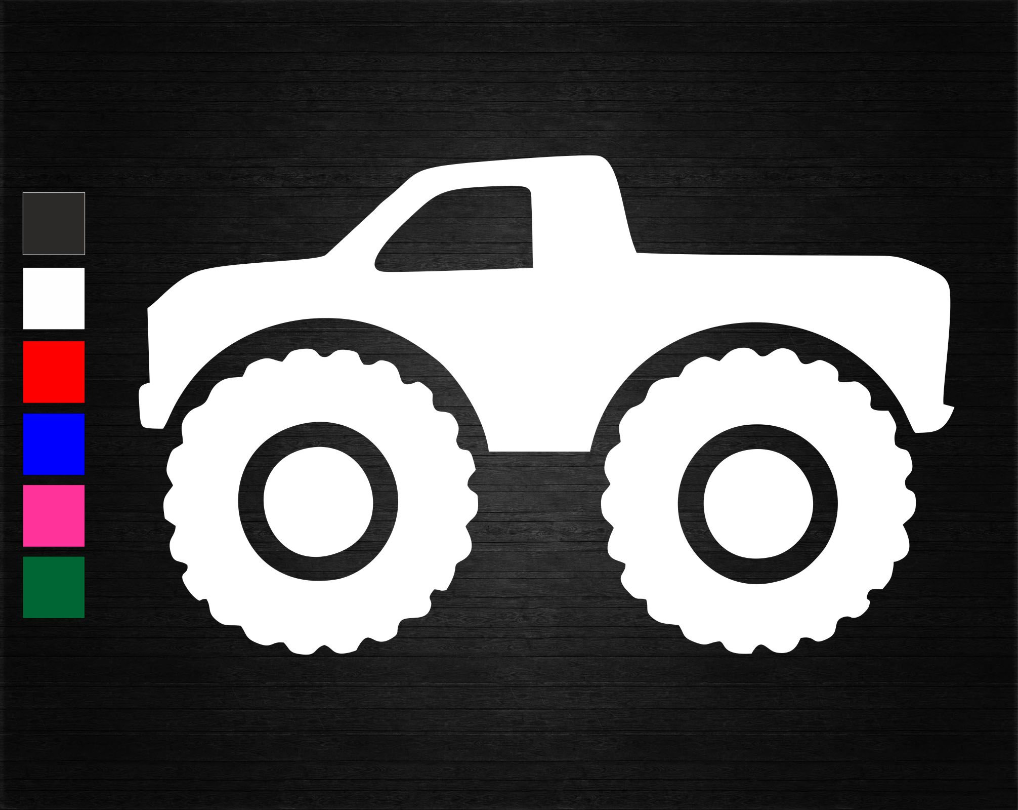 Monster Truck Vinyl Decal Sticker Wall Door Window Car Van | Etsy