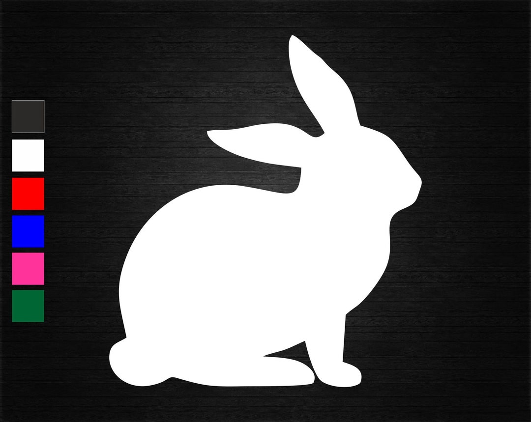 Rabbit Bunny Vinyl Decal Sticker Wall Door Window Car Van Bike Lorry ...
