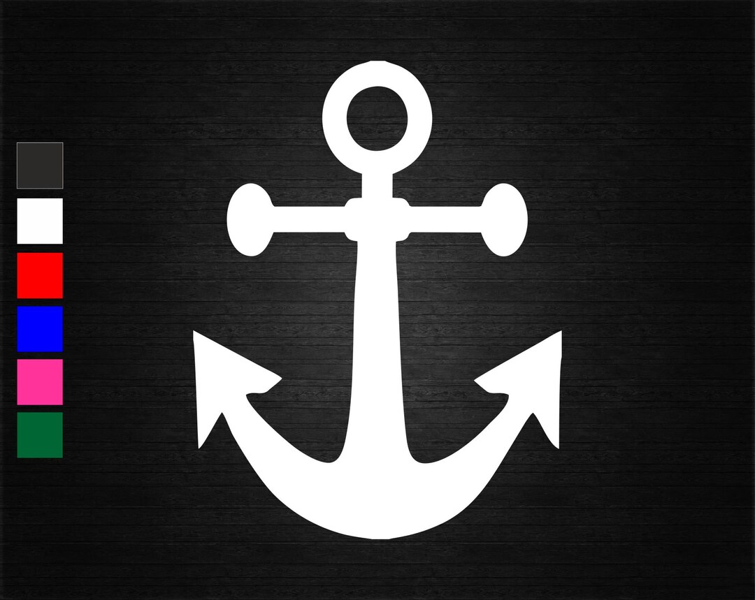 Anchor Boat Vinyl Decal Sticker Wall Door Window Car Van Bike Lorry ...