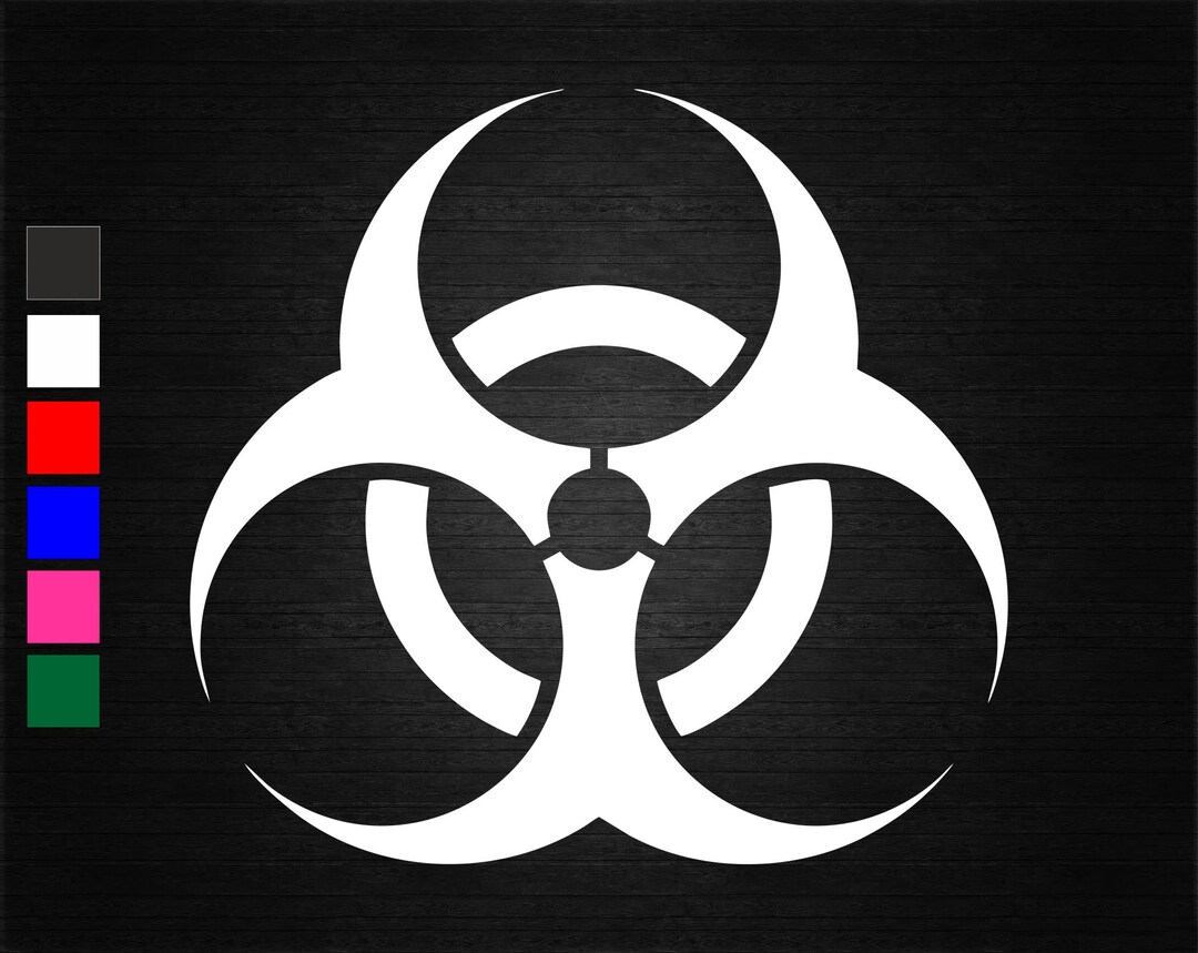 Bio Hazard Zombie Vinyl Decal Sticker Wall Door Window Car Van Bike ...