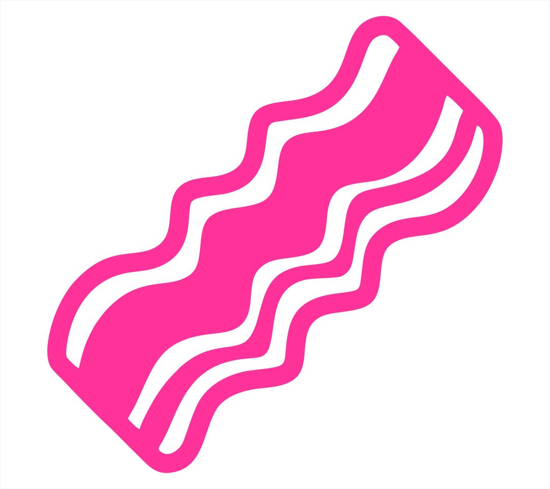 Bacon Pork Meat Food Vinyl Decal Sticker Wall Door Window Car Van Bike ...