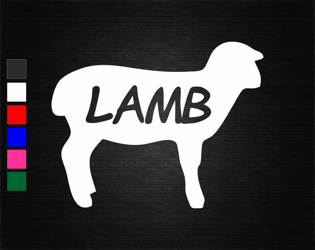 Lamb Food Farm Kitchen Vinyl Decal Sticker Wall Door Window Car Van ...