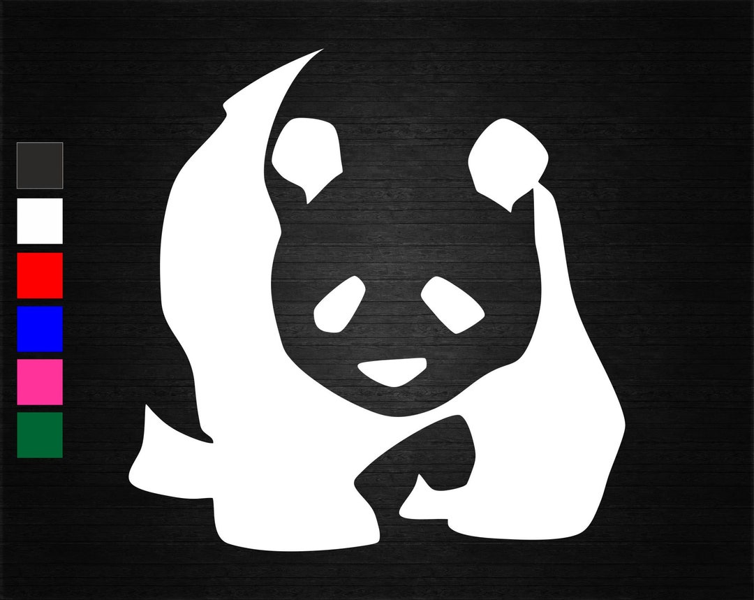 Panda JDM Wildlife Vinyl Decal Sticker Wall Door Window Car Van Bike ...