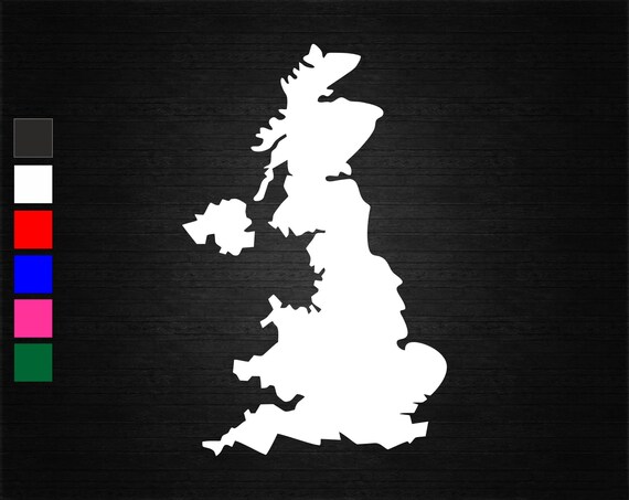 United Kingdom UK Map Vinyl Decal Sticker Wall Door Window Car | Etsy