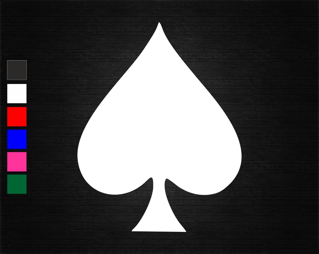 Spades Card Game Suit Vinyl Decal Sticker Wall Door Window Car Van Bike ...