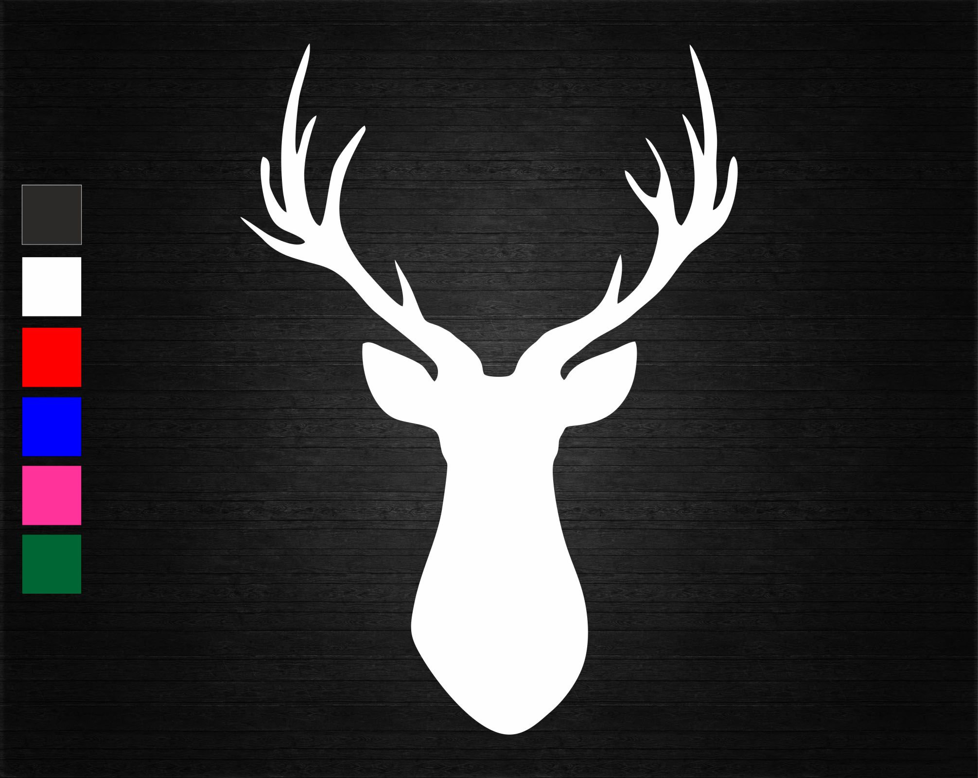 Stag Head Nature Wildlife Vinyl Decal Sticker Wall Door Window | Etsy