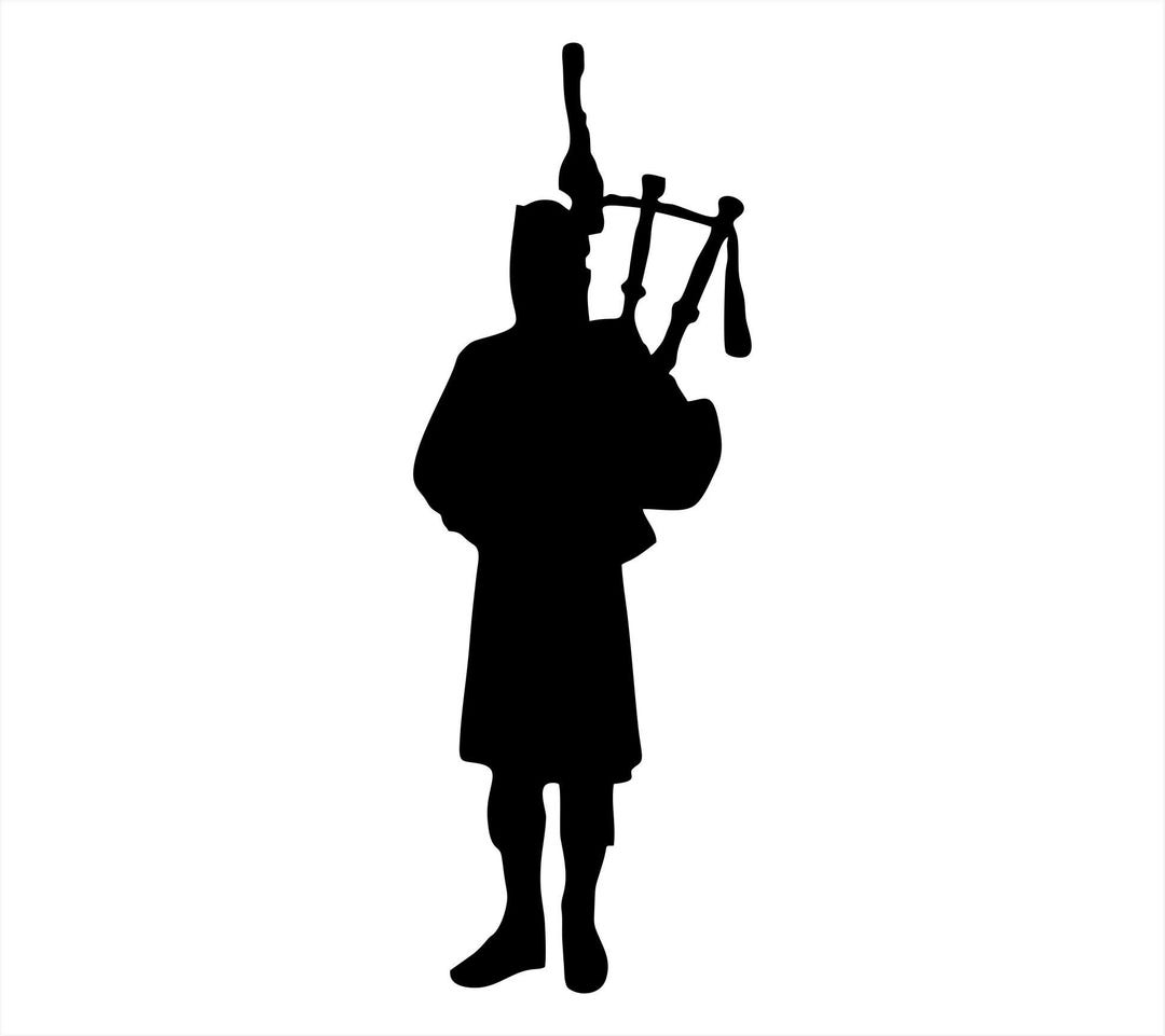 Bagpiper Bagpipes Scottish Vinyl Decal Sticker Wall Door Window Car Van ...