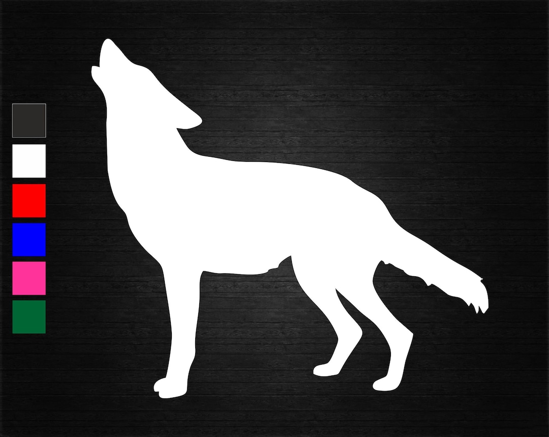 Wolf Howling Vinyl Decal Sticker Wall Door Window Car Van Bike Lorry ...