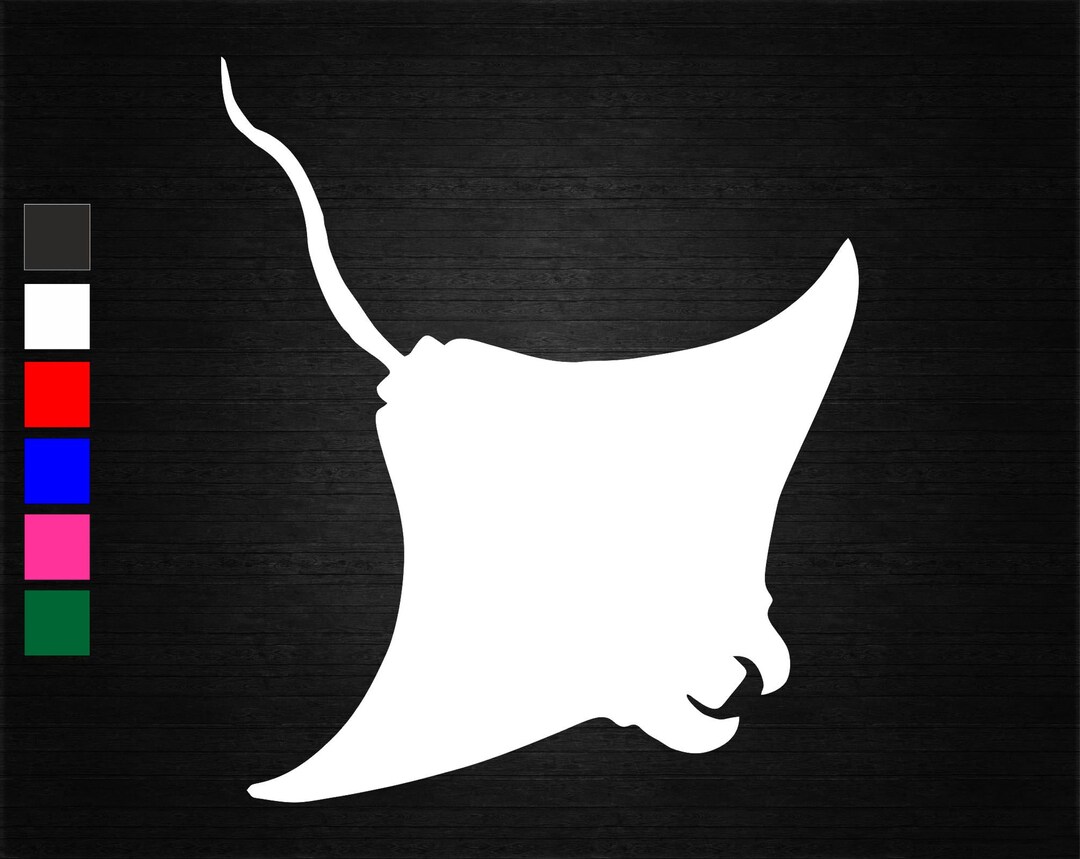 Manta Ray Sea Life Ocean Vinyl Decal Sticker Wall Door Window Car Van ...