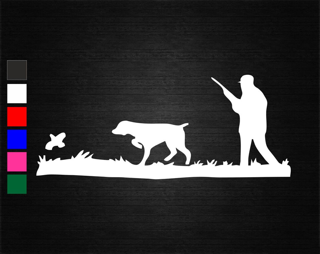 Hunting Gun Dog Vinyl Decal Sticker Wall Door Window Car Van Bike Lorry ...