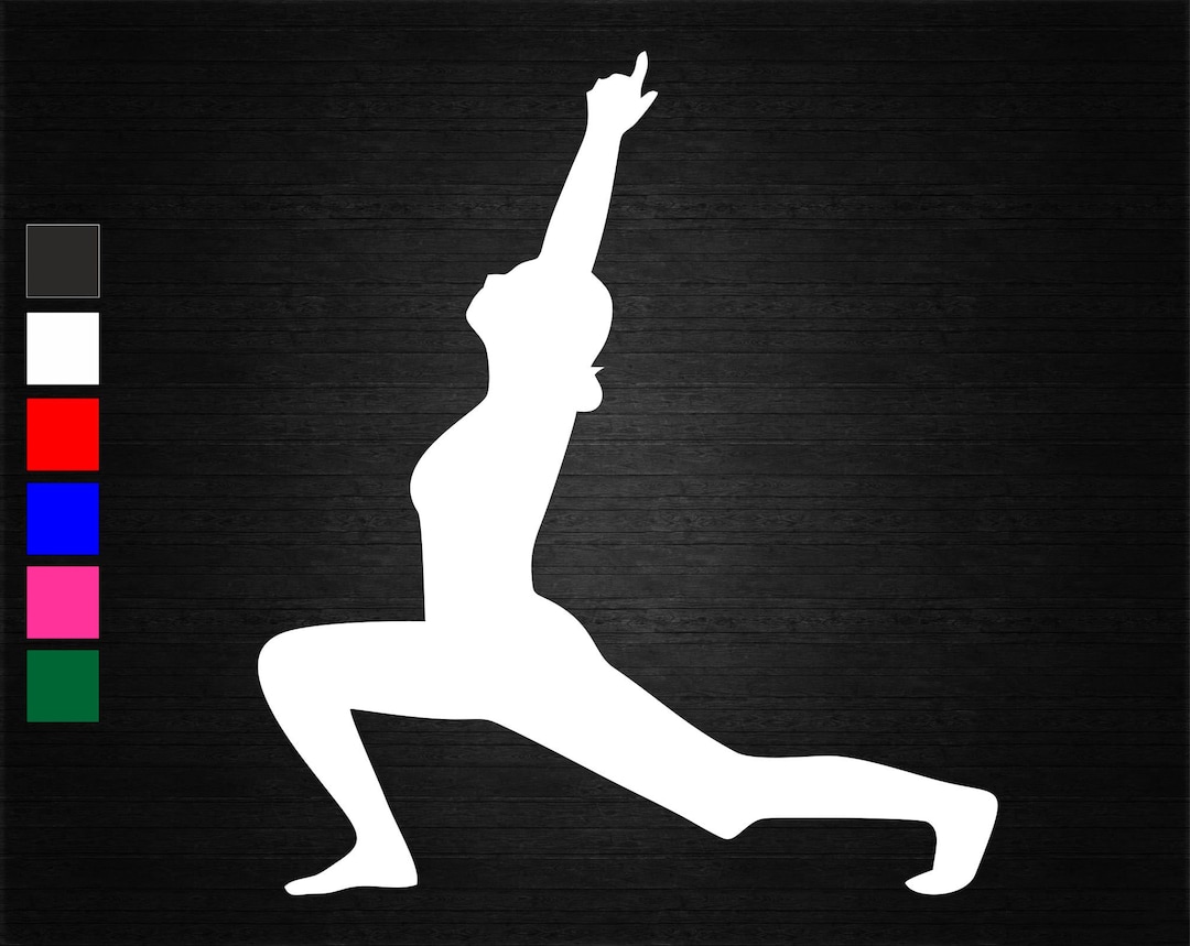 Yoga Exercise Vinyl Decal Sticker Wall Door Window Car Van Bike Lorry ...