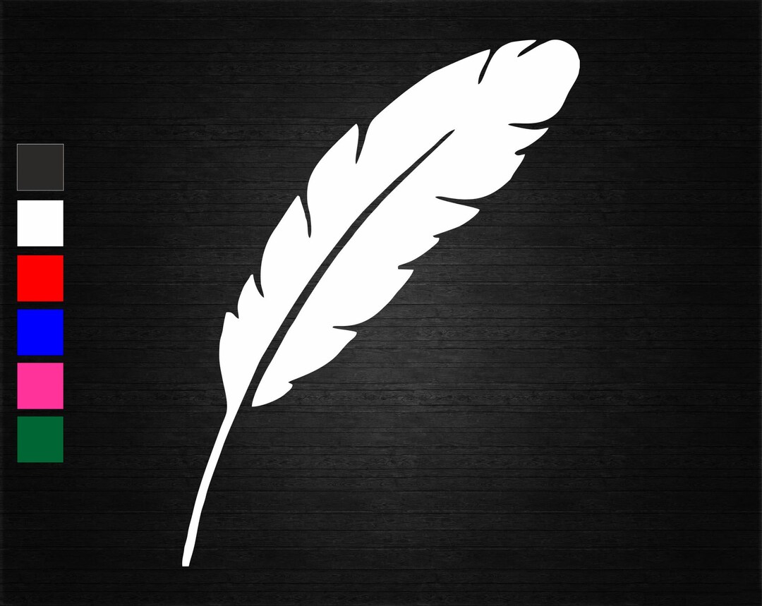 Feather Vinyl Decal Sticker Wall Door Window Car Van Bike Lorry Home ...