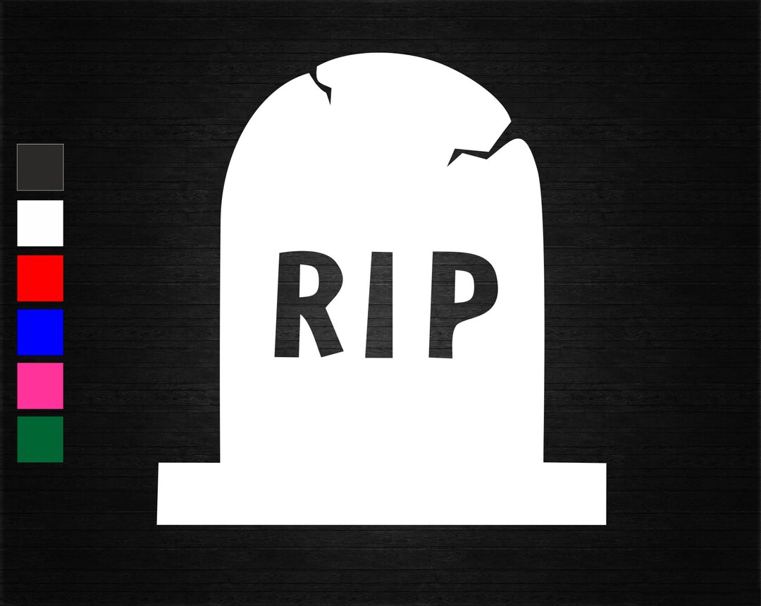 Gravestone Halloween R.I.P Vinyl Decal Sticker Wall Door Window Car Van ...