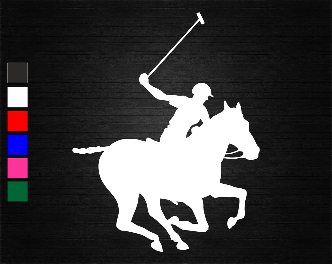 Polo Horse Sport Vinyl Decal Sticker Wall Door Window Car Van Bike ...