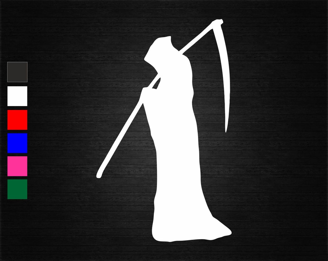 Grim Reaper Death Vinyl Decal Sticker Wall Door Window Car Van Bike ...