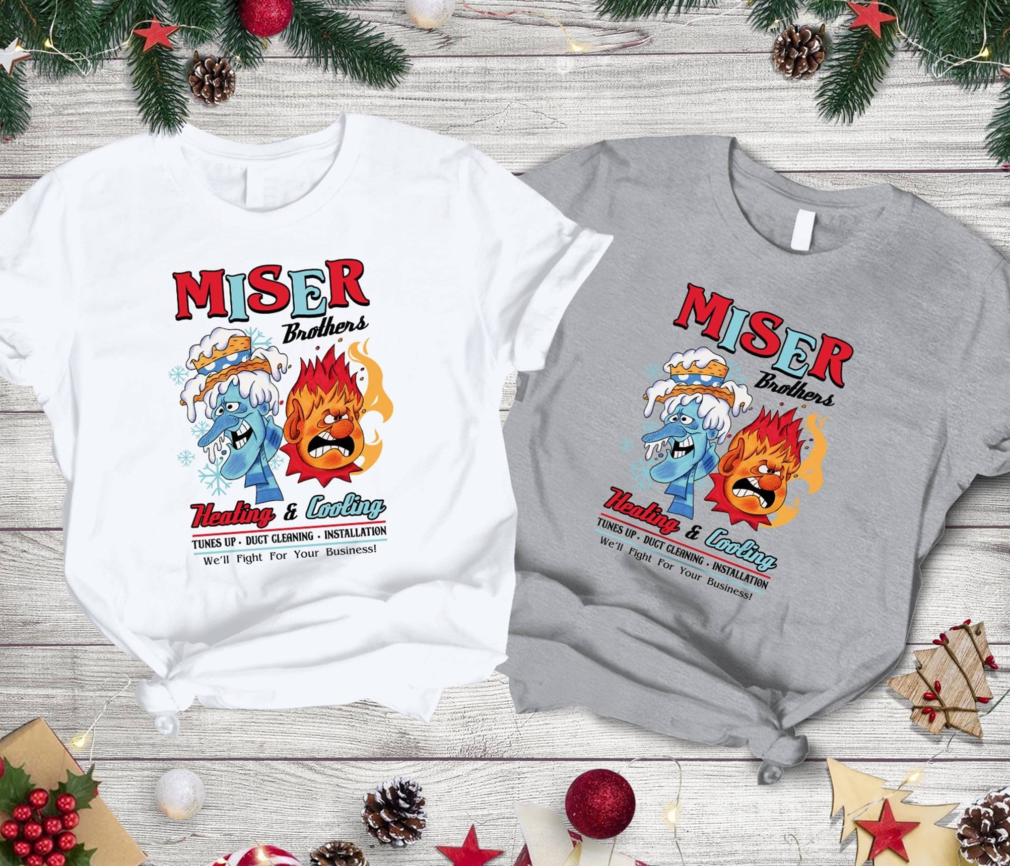 Heat And Snow Misers Sweatshirt,Miser Brothers Christmas T-Shirt sold ...