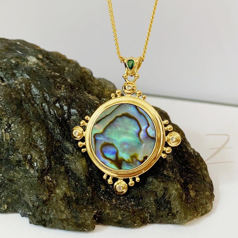 Abalone Shell Charm - Etsy